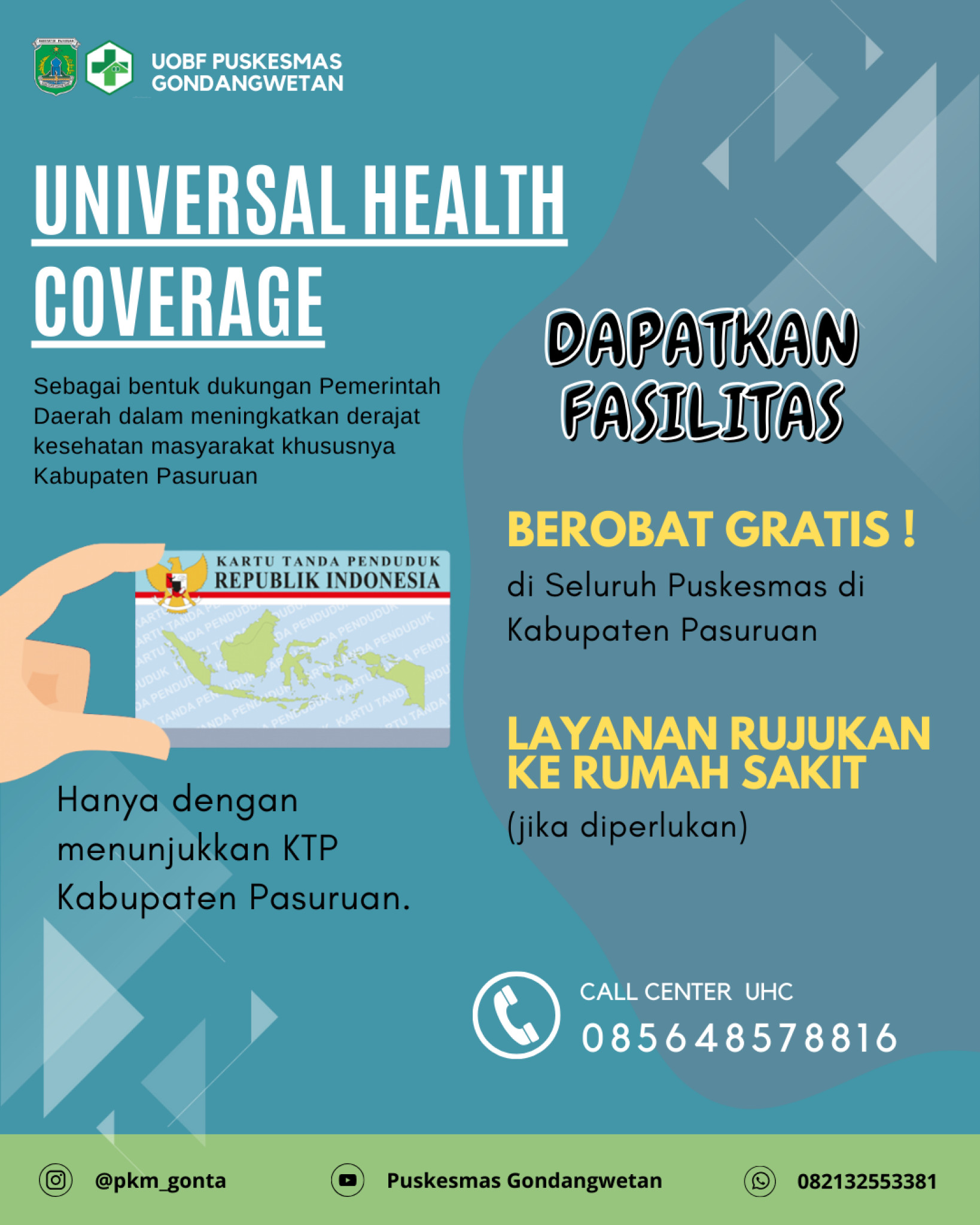 UHC (Universal Health Coverage) - UOBF PUSKESMAS GONDANGWETAN Kabupaten Pasuruan